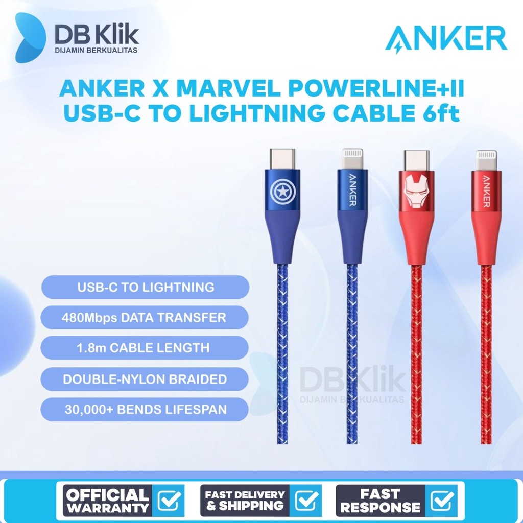Jual Anker Kabel X Marvel Powerline+ Ii Usb-C With Lightning Connector ...