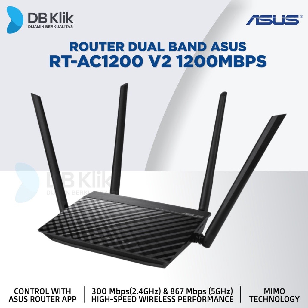 Jual Asus Router Rt-Ac1200 V2 Dual Band 1200Mbps (90Ig0550-Bf3400 ...