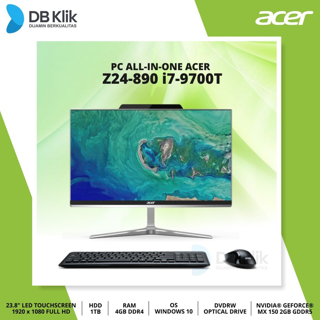Jual PC AIO ACER Z24-890 i7-9700T 8GB Windows10 23.8 Inch MX150 ...