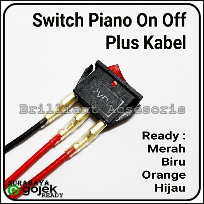 Jual HARGA DISC - Switch - Saklar On-Off Piano Kecil Warna Plus Kabel ...