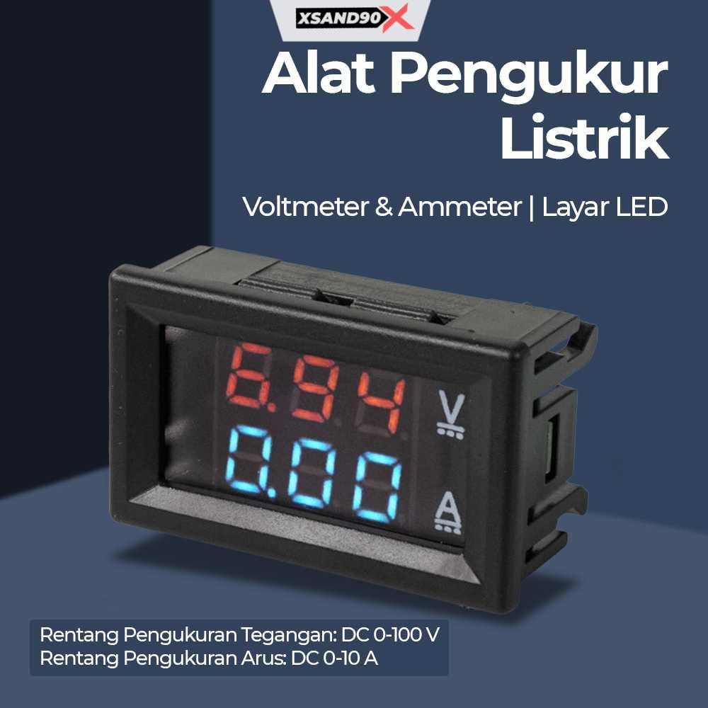 Jual Alat Pengukur Listrik Voltmeter Ammeter Electric DIY LED Display ...