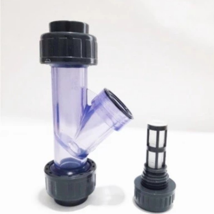 Jual HOT SALE Y Strainer Clear Double Union PVC 1 inch Fitting PVC Pipa ...