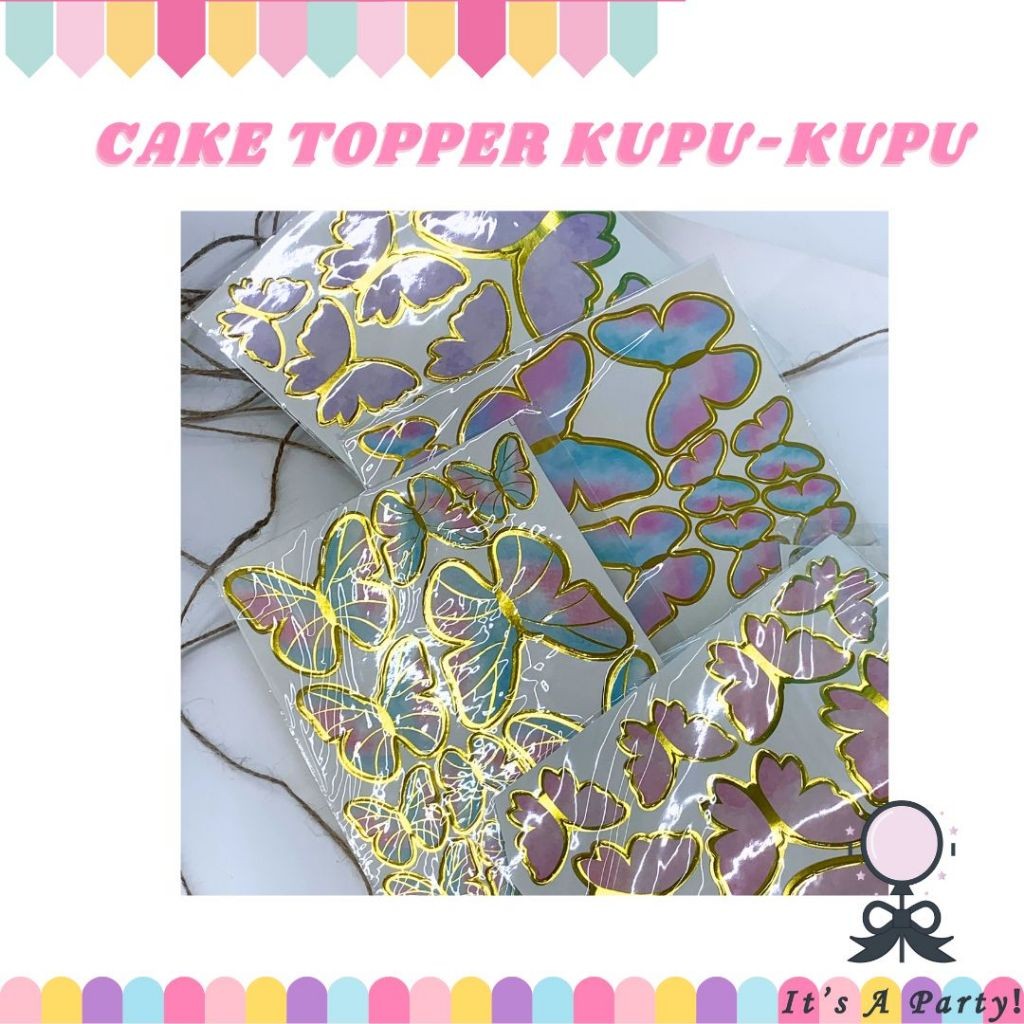 Jual Cake Topper Birthday Butterfly Kupu Kupu Hiasan Kue Cup Tart ...