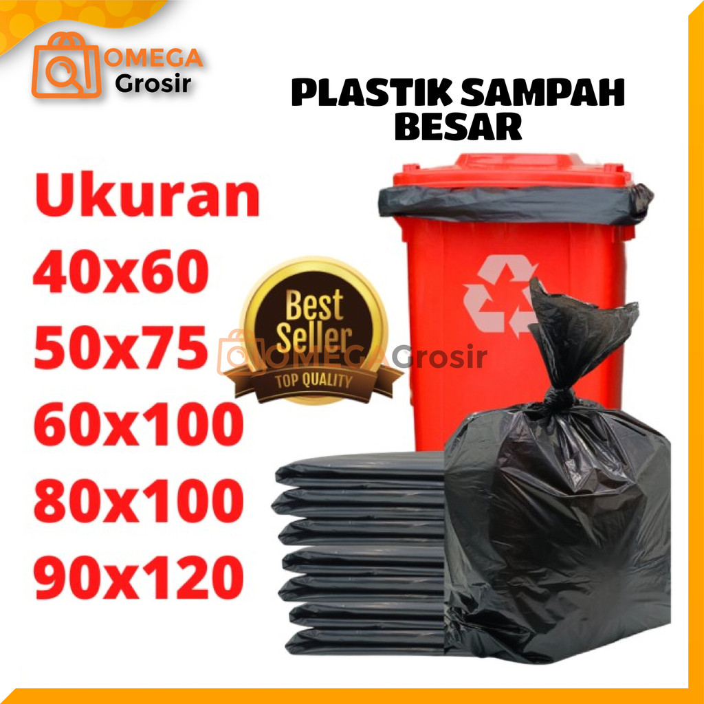Jual OG Kantong Plastik Sampah JUMBO HITAM Ukuran 40x60 50x75 60x100 80x100 90x120 Tebal Bentuk ...
