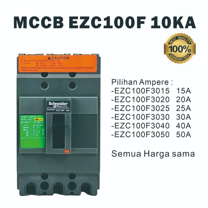 Jual Mccb Ezc100F 3P 10Ka 15A 20A 25A 30A 40A 50A | Shopee Indonesia