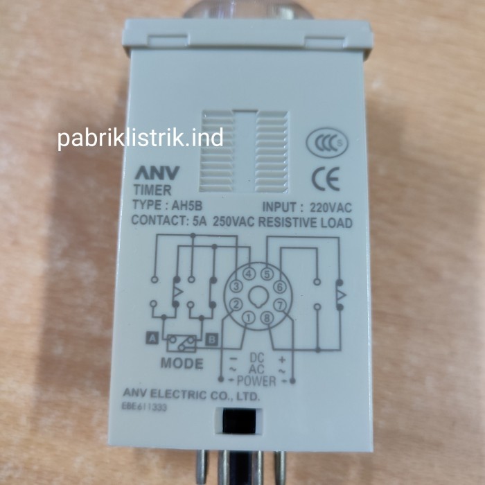 Jual Timer Ah5B 380V Ac 30S Atau 60S Anv Original + Socket | Shopee Indonesia
