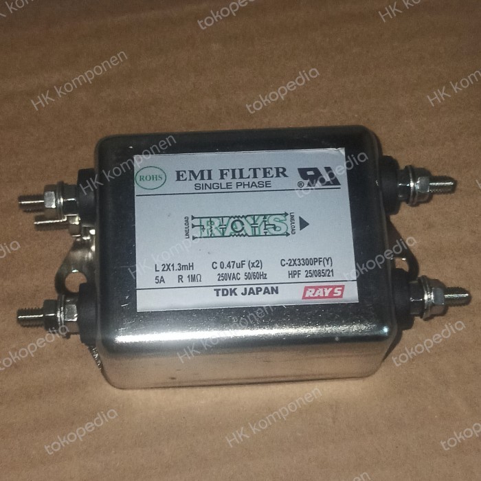 Jual Noise Filter / Emi Filter 5A Singe Phase 220Vac Rays | Shopee ...