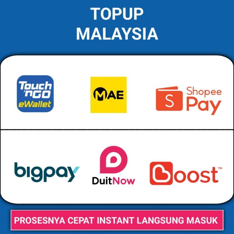 Jual Pulsa Malaysia Touch n Go DuitNow Boost Bigpay Shopee Pay Malaysia | Shopee Indonesia