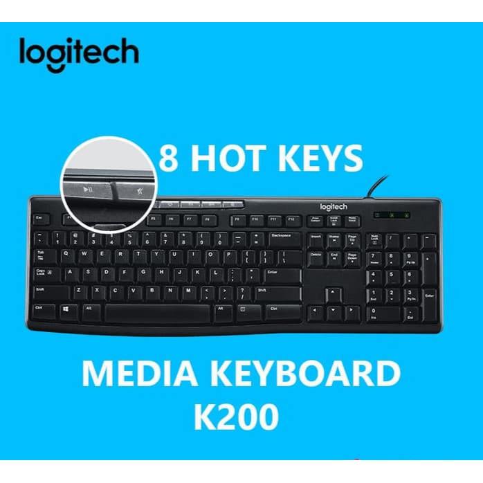 Jual Keyboard Logitech Multimedia K200 | Shopee Indonesia