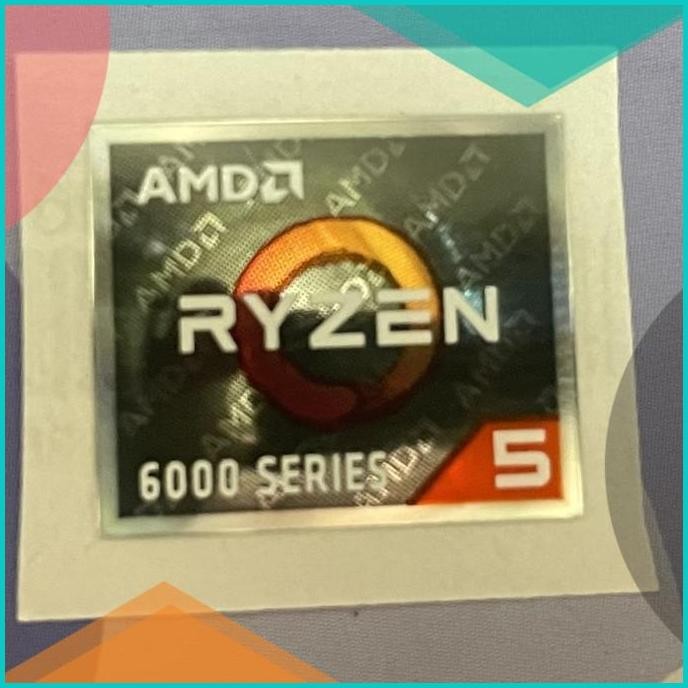 Jual Sticker stiker logo AMD Ryzen 5 6000 Series gen6 original 11OKTZ4 ...