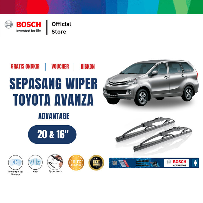Jual Bosch Sepasang Wiper Kaca Mobil Toyota Avanza Advantage 16"&20"-2 Buah | Shopee Indonesia
