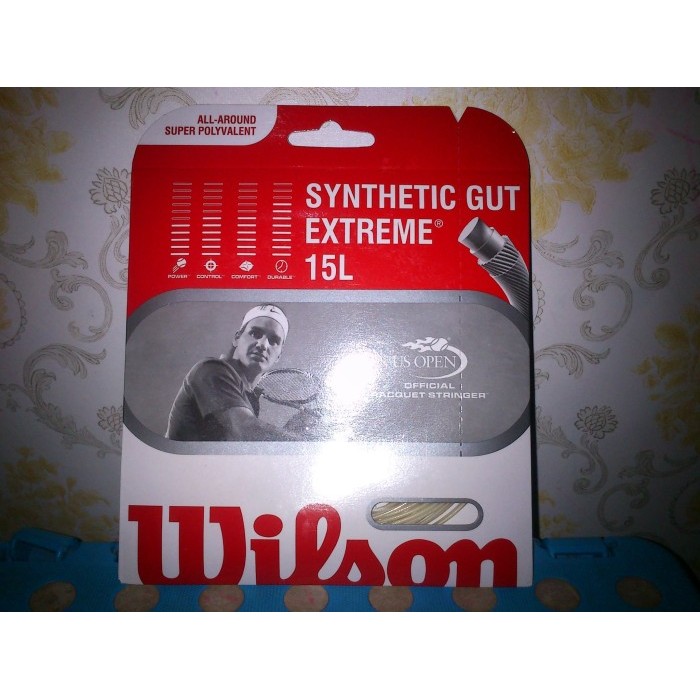 Jual Senar Raket Tennis Wilson synthetic gut extreme 15L (Original ...