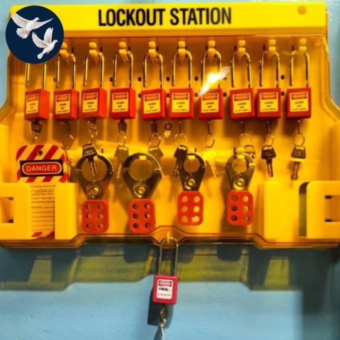 Jual Lockout Tagout Station With LOTO Devices. Lock Out Tag Out Kit ...