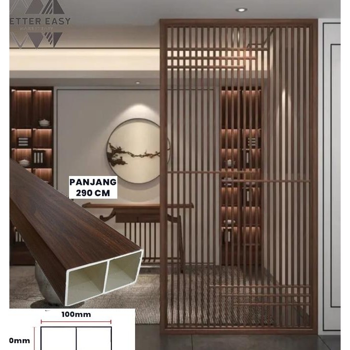 Jual PVC Hollow Partisi | WPC Indoor Hollow Kisi Kisi | Pembatas ...