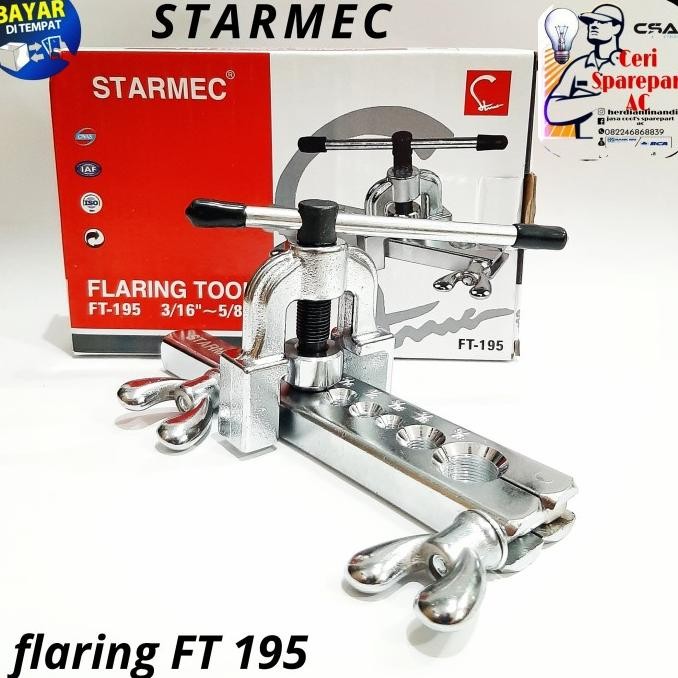 Jual PROMO STARMEC Flaring tool single FT 195 alat pasang pipa AC promo ...