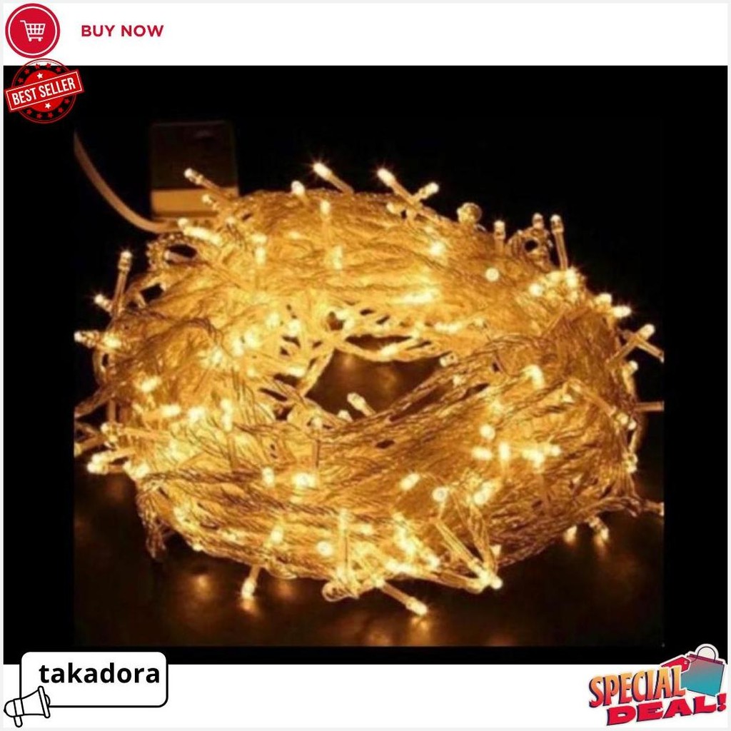 Jual Lampu Natal Led 8 Meter ..50 Led & Warna Rainbow Dan Ww Original ...