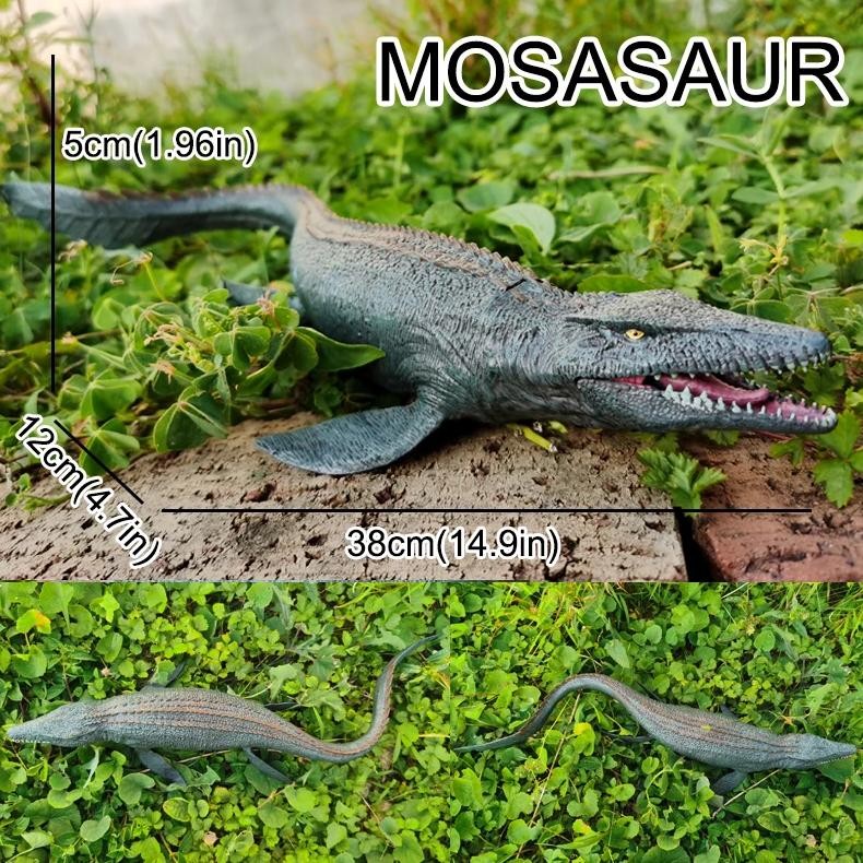 Jual mosasaurus dinosaur toy figure, realistic ancient sea monster ...