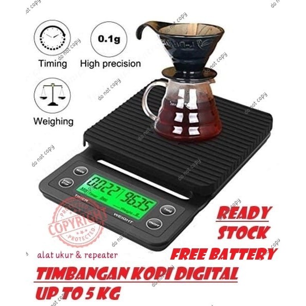 Jual Timbangan Digital Scale Timer Takaran Kopi Bumbu Masak Kue V60 5 ...