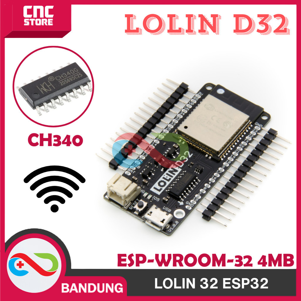 Jual WEMOS LOLIN D32 ESP32 ESP-32 BOARD MODULE WIFI IOT BLE WROOM V1.0 ...