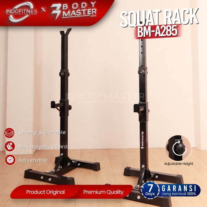 Jual BODYMASTER Squat Rack BM-A285 Barbell Rak Tiang Bench Press Stand ...