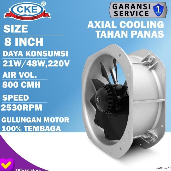 Jual Kipas Cooling Exhaust Fan Panel CKE 220V Tahan Panas Uk. 8 Inch 24 ...
