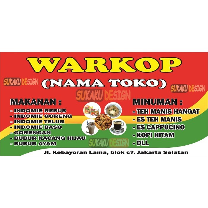 Jual BANNER /SPANDUK WARKOP / WARUNG KOPI / BISA COD | Shopee Indonesia