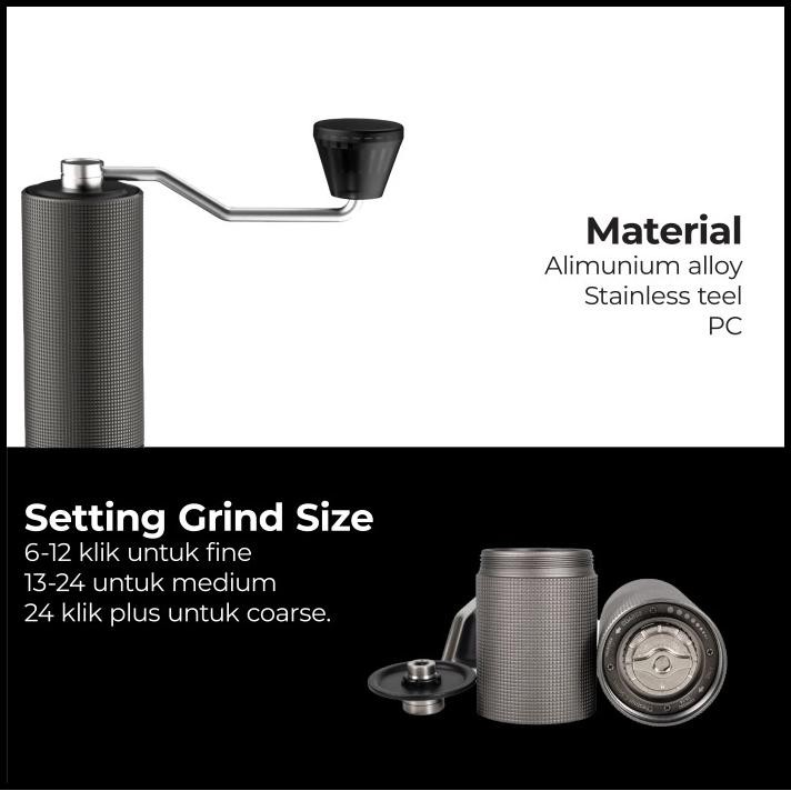 Jual TIMEMORE CHESTNUT C2 ALUMUNIUM MAX BLACK - HAND GRINDER BLACK ...