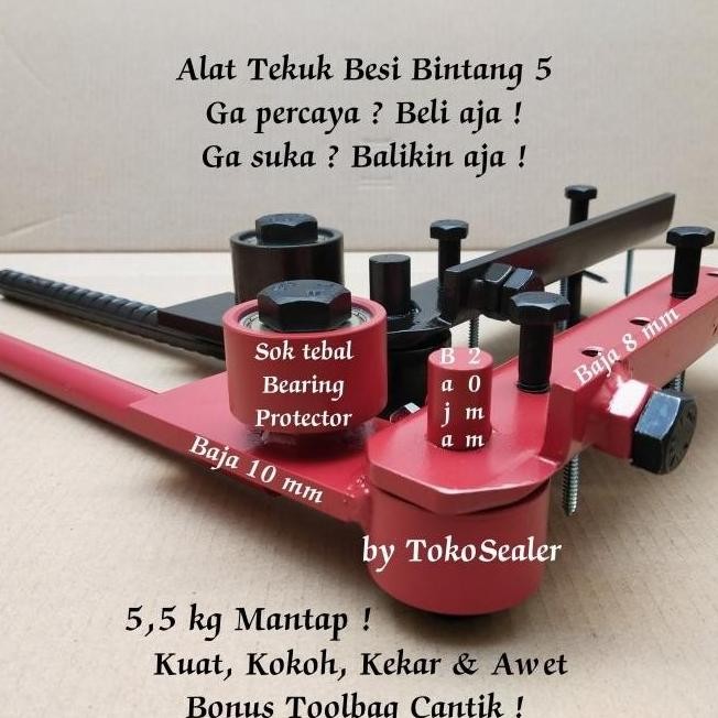 Jual Alat Tekuk Besi sd 16 mm Plus Pelindung Laher -Bending Besi Beton ...