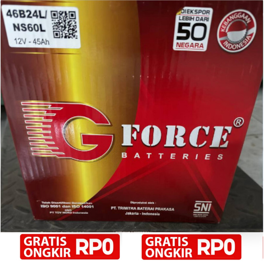 Jual Aki G-Force NS60L / 46B24L Original Asli 100% | Shopee Indonesia