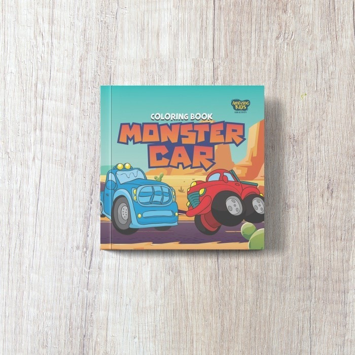 Jual [Mizan Jakarta AMZ] Coloring Book Monster Car | Buku Mewarnai Anak ...
