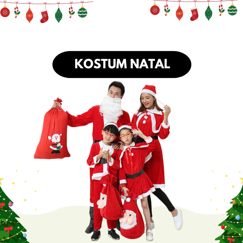 Jual Dl Kostum Sinterklas Bahan Beludru Tebal Bukan Fanel / Baju Natal ...