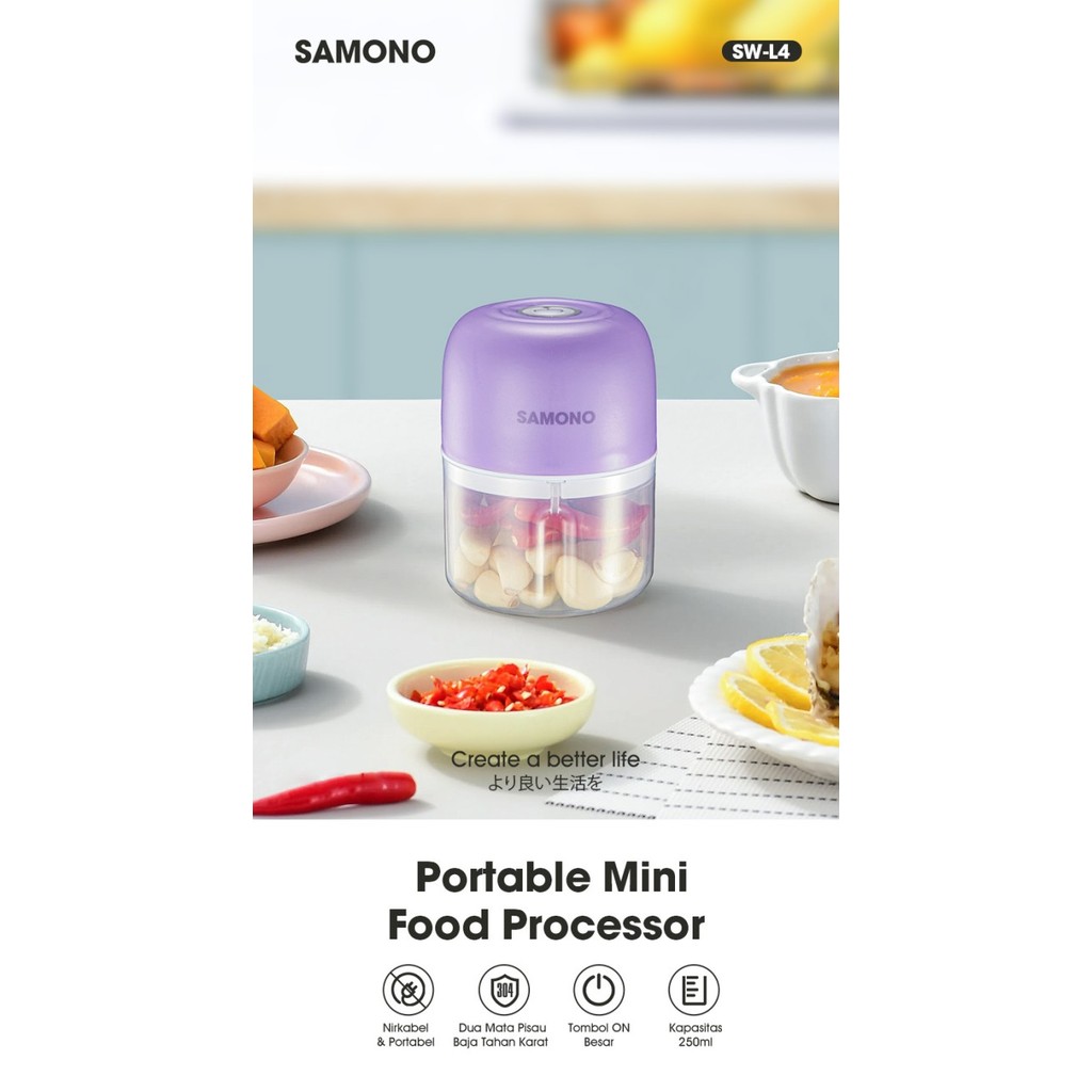 Jual Produk Baru Samono Mini Chopper Blender Portable Gilingan Mini ...