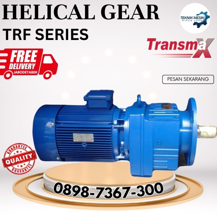 Jual HELICAL GEAR MOTOR TRANSMAX FLANGE TRF 97 YDA90S4 1.10KW / 1.5HP ...