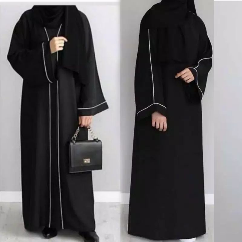 Jual Baju Muslim Terbaru Promo Abaya syari Gamis Hitam lis Turkey Dress Basic Arab Busui ...