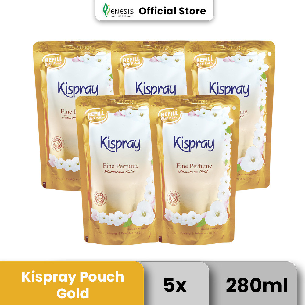 Jual Kispray Pouch Glamorous Gold 280 ml x 5 Pcs | Shopee Indonesia