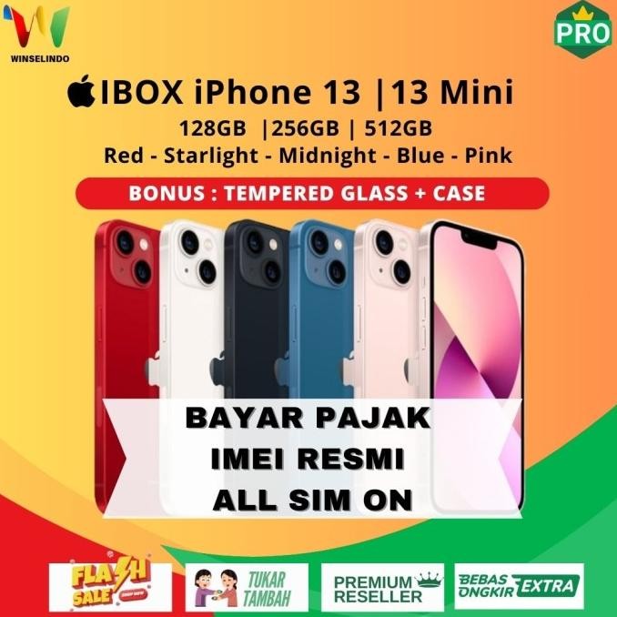 Jual BLUE- IBOX IPHONE 13 | MINI 128GB 256GB 512GB MIDNIGHT PINK BLUE ...