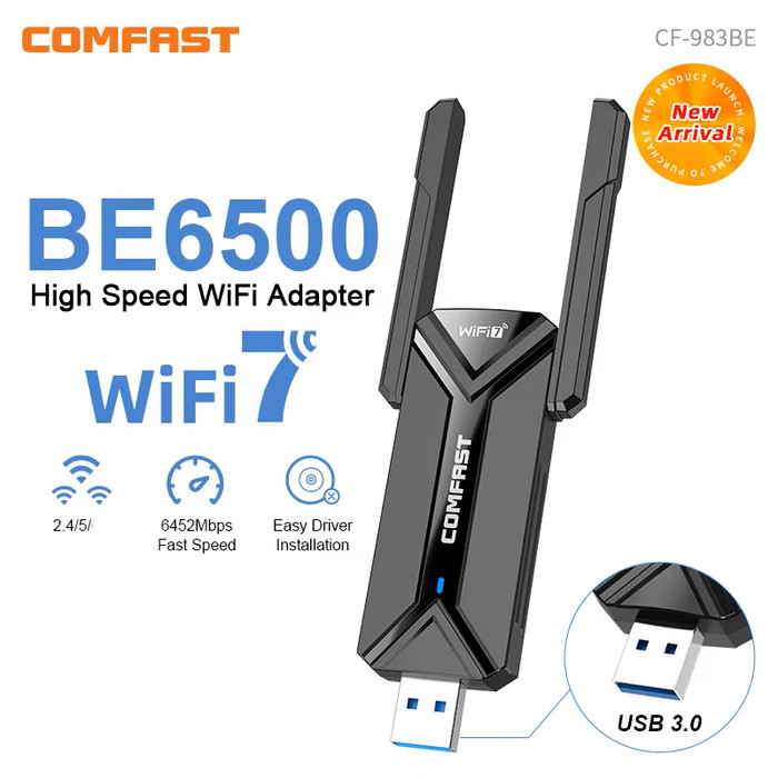Jual NEW COMFAST CF-983BE WiFi 7 Wifi 6 USB Dongle Adapter BE6500 ...