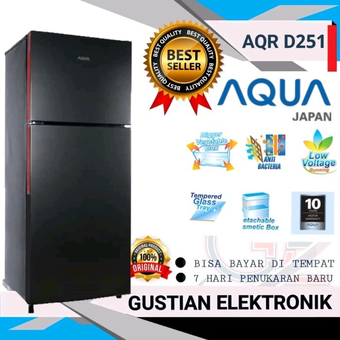 Jual KULKAS AQUA 2 PINTU AQR-D251 | Shopee Indonesia