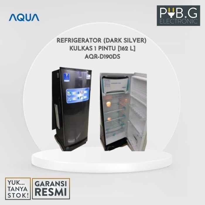 Jual AQUA AQR-D190 AQRD190 AQR D190 LEMARI ES KULKAS 1 PINTU 162L PUBG | Shopee Indonesia
