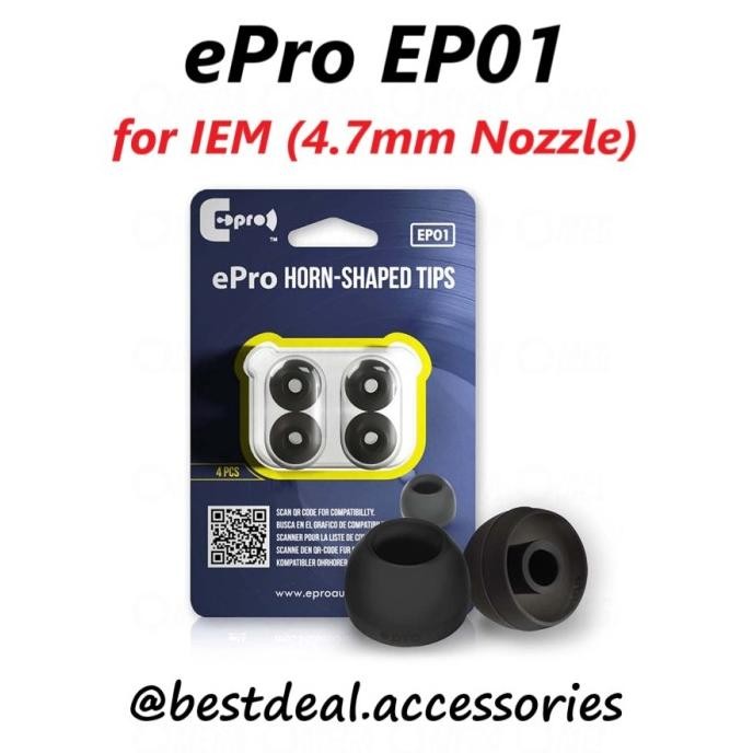 Jual iem - ePro EP01 Horn-shaped Silicone Tips Eartips for IEM (4.7mm ...