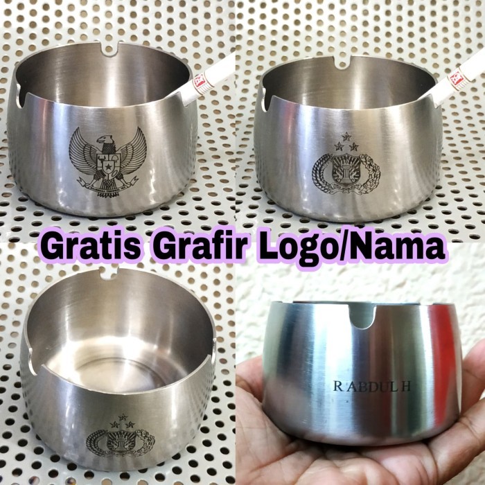 Jual Best Seller Asbak Stainless Mewah Exclusive Gratis Grafir Logo ...