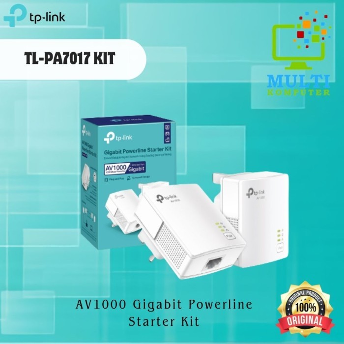 Jual Powerline TP-Link TL-PA7017 KIT AV1000 Gigabit Starter Kit PA7017 ...
