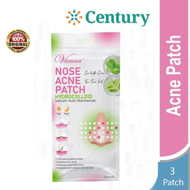 Jual VIENNA NOSE ACNE PATCH CENTELLA 3'S / MASKER KOMEDO / MASKER ...