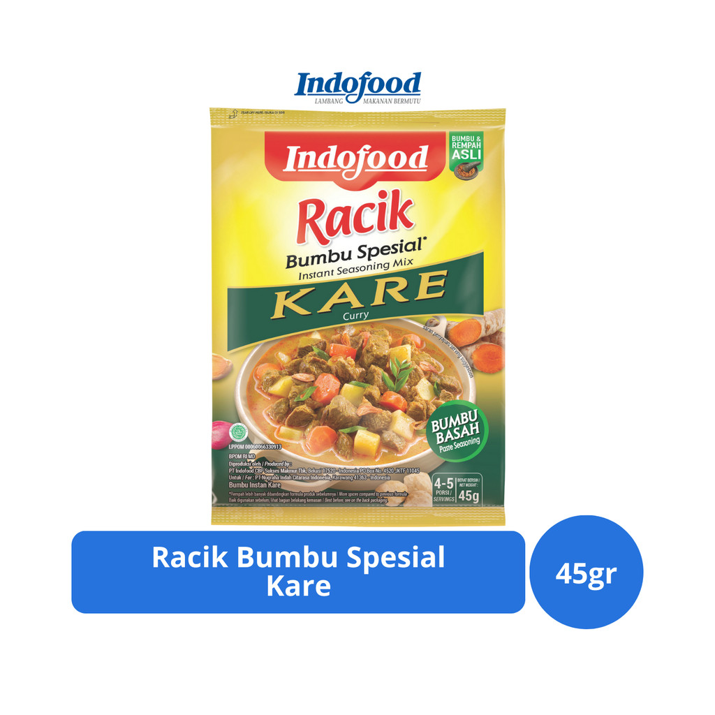 Jual Indofood Racik Bumbu Spesial Kare 45gr | Shopee Indonesia