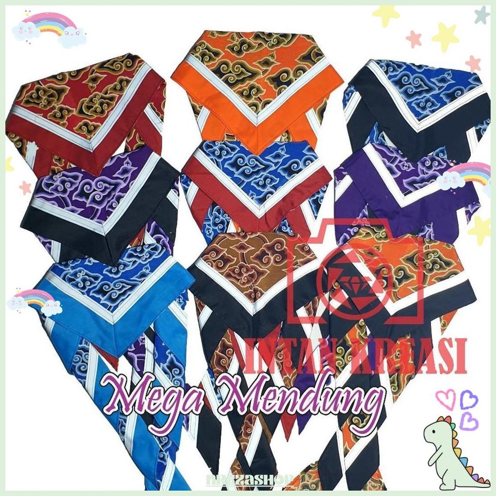 Jual Scraf Pramuka Batik Mega Mendung Menyala Murah | Shopee Indonesia
