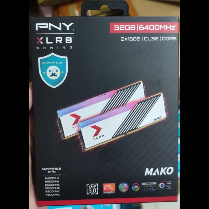 Jual MEMORY/RAM LONGDIMM PNY XLR8 MAKO RGB 32GB (16GB X 2) DDR5 6400Mhz ...