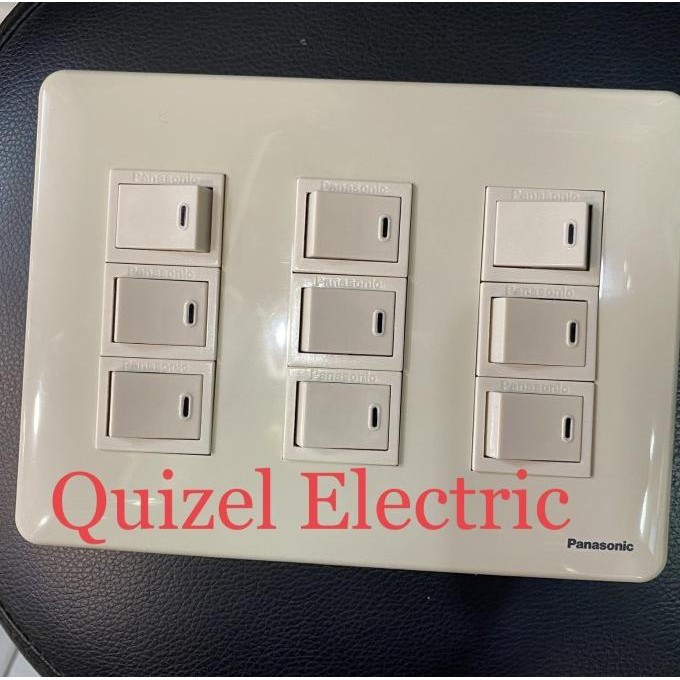 Jual sale! grid switch 9 gang atau saklar 9 mata + inbodus plastik ...