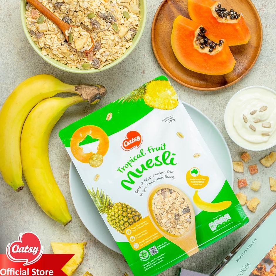 Jual Oatsy Muesli Tropical Fruit 500G (Triple Pa) | Shopee Indonesia
