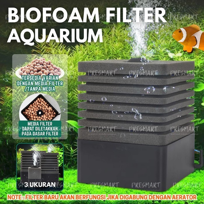 Jual Biofoam Filter 2 in 1 Aquarium Sponge Biofoam Aerator Akuarium Air ...