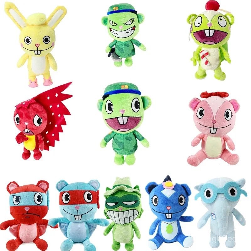 Jual HTF Happy Tree Friends Plush Doll Toy Flippy Fliqpy Nutty Flaky ...